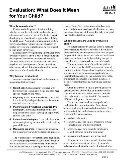 Evaluation What Does It Mean for Your Child - Raising Special Kids