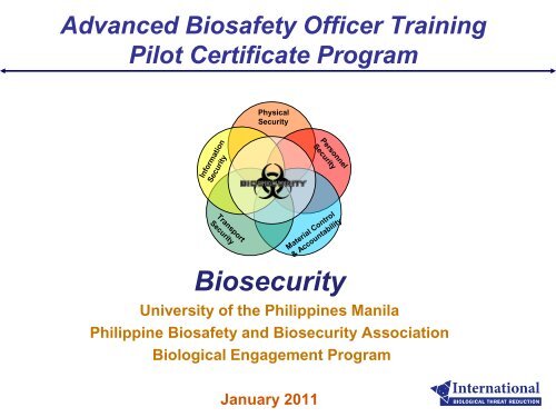 Principles of Biosecurity - Sandia National Laboratories