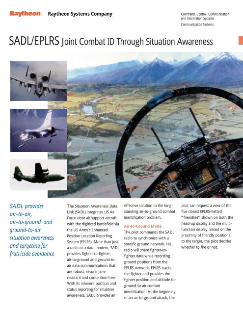 SADL/EPLRSJoint Combat ID Through Situation ... - Raytheon