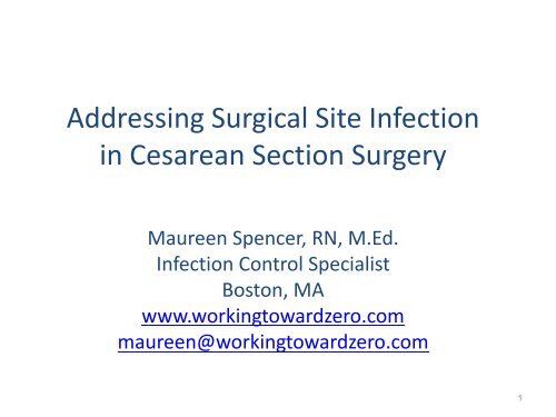 Addressing Surgical Site Infection in Cesarean Section Surgery