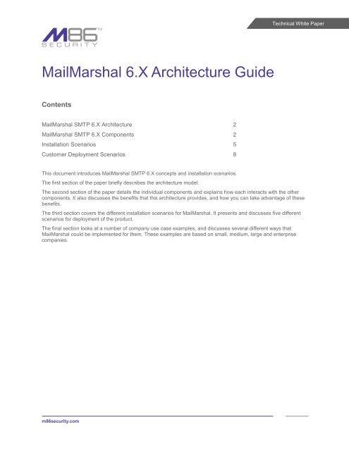 MailMarshal SMTP 6.X Architecture Guide