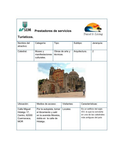 Prestadores de servicios Turísticos.