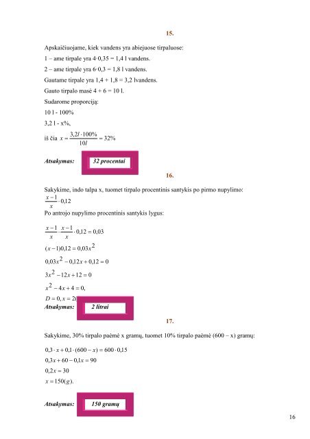 15.Apskaičiuojame, kiek