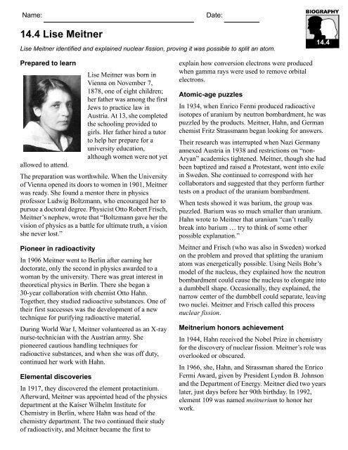 14.4 Lise Meitner