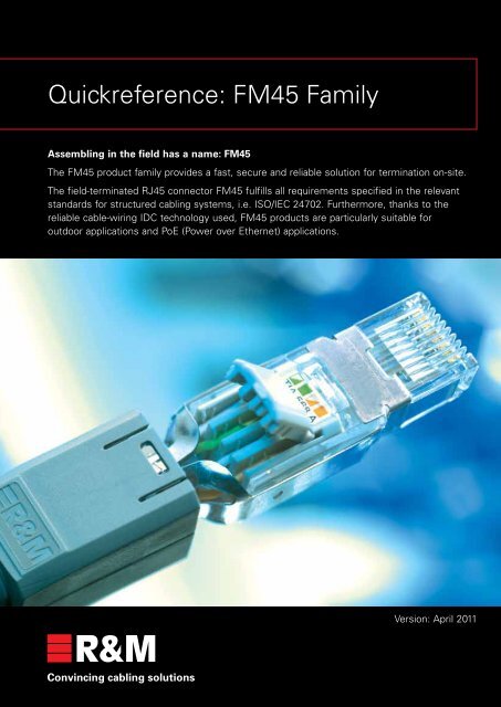Quickreference: FM45 Family, 2011 - R&M
