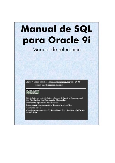 Manual de SQL para Oracle 9i