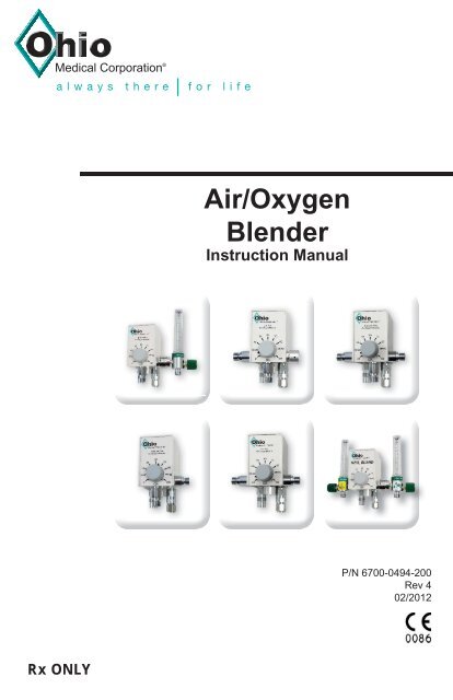Air/Oxygen Blender - Ohio Medical Corporation