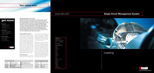 Single Circuit Management System - R&M