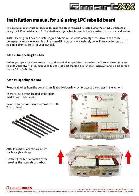 Installation manual for 1.6 using LPC rebuild board - Xbox-Scene.com