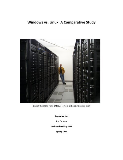 Windows vs. Linux: A Comparative Study