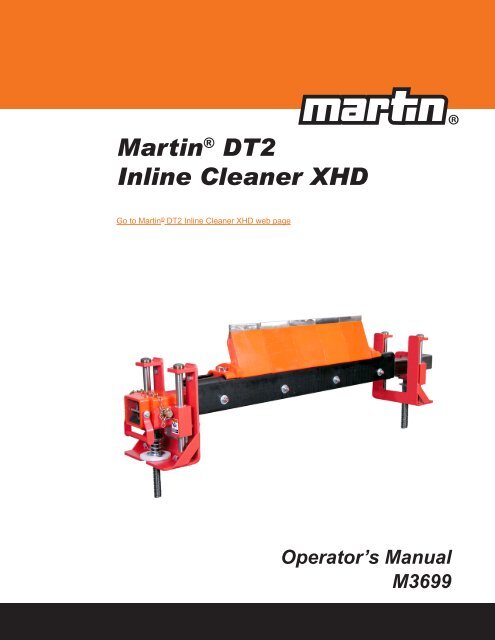 Operator Manual - M3699 - Martin Engineering
