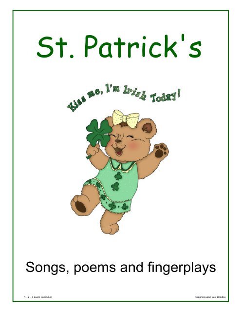 Songs, poems and fingerplays - 1 - 2 - 3 Learn Curriculum