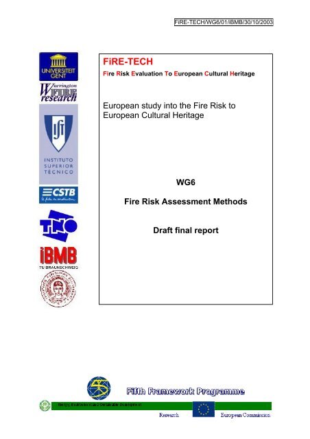 FiRE-TECH - FRAME Fire Risk Assessment Method for Engineering