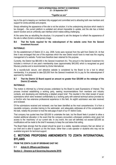 ZONTA INTERNATIONAL DISTR