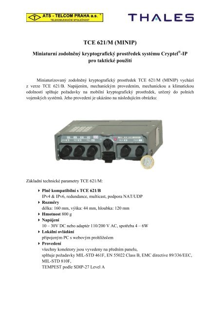 TCE 621/M (MINIP) - ATS-TELCOM PRAHA as