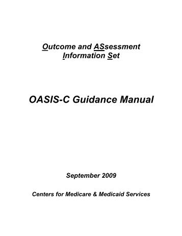Cms Oasis Guidance Manual