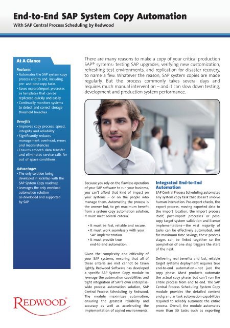 End-to-End SAP System Copy Automation - Redwood Software