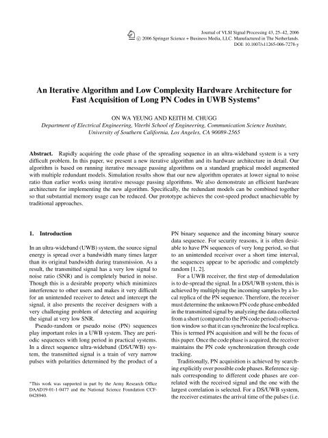 An Iterative Algorithm And Low Complexity Hardware Architecture