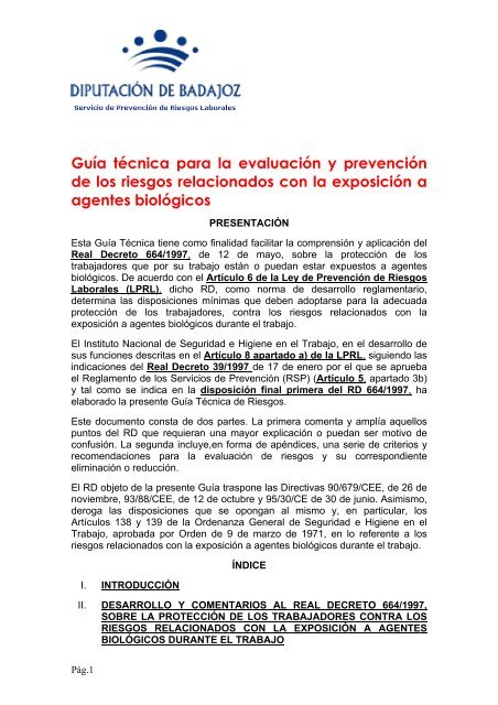 GuÃ­a tÃ©cnica para la evaluaciÃ³n y prevenciÃ³n de los riesgos ...