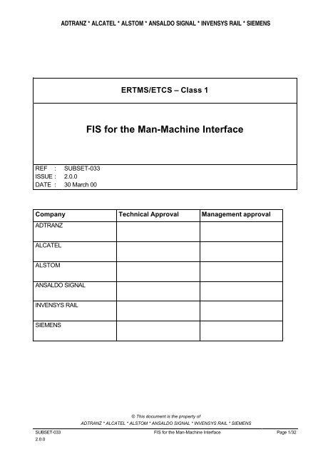 FIS for the Man-Machine Interface