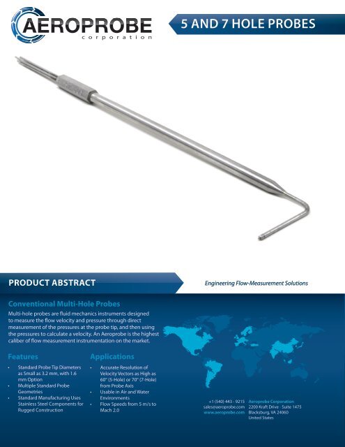 5 AND 7 HOLE PROBES - Aeroprobe Corporation