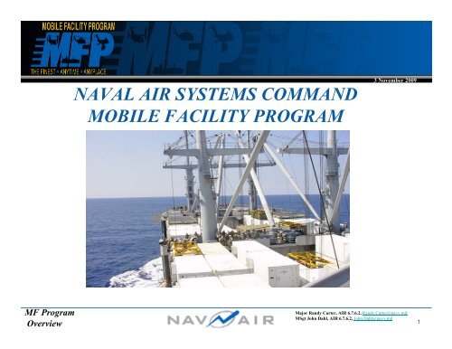 Carter - Naval Air Systems Command Mobile Facility Program