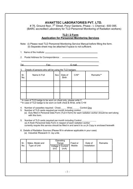 Institutional Data form - Avanttec.net