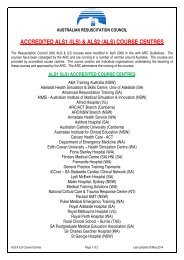 als flowchart - Australian Resuscitation Council