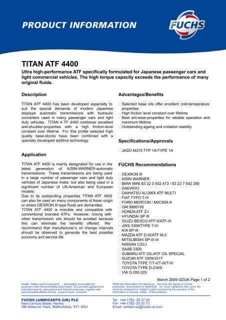 Fuchs Titan ATF 4400