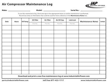 Compressed Air Filter Info Sheet - Industrial Air Power