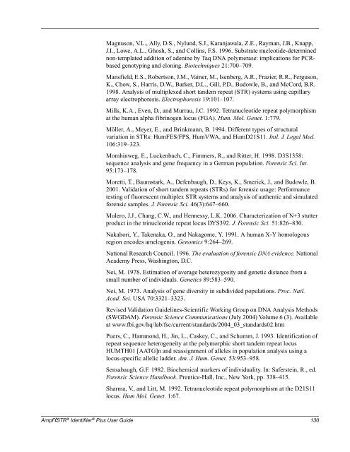 AmpFlSTR ® Identifiler