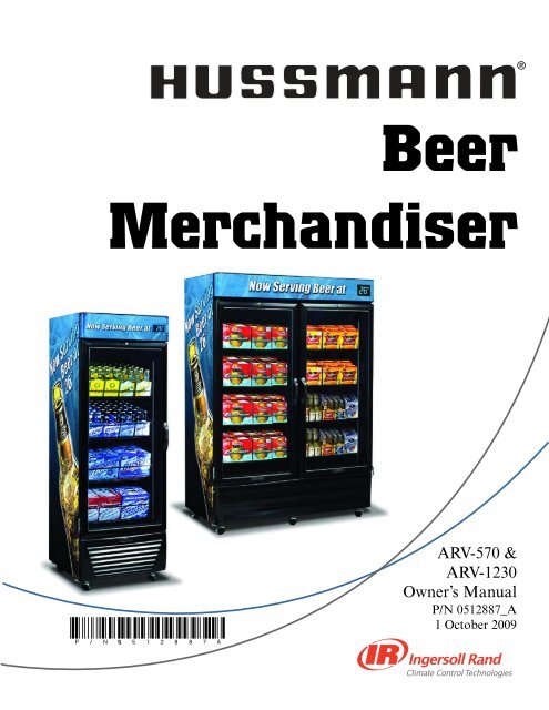 Hussmann Beer Merchandiser Owner's Manual 0512887A