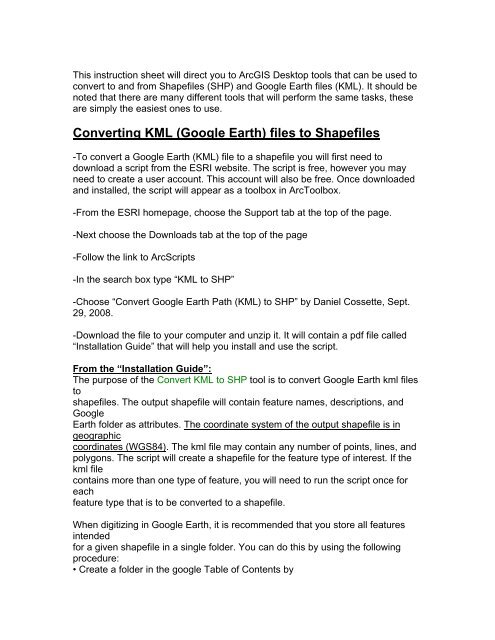 Converting KML (Google Earth) files to Shapefiles