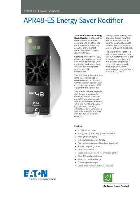 APR48-ES Energy Saver Rectifier - AmpPower