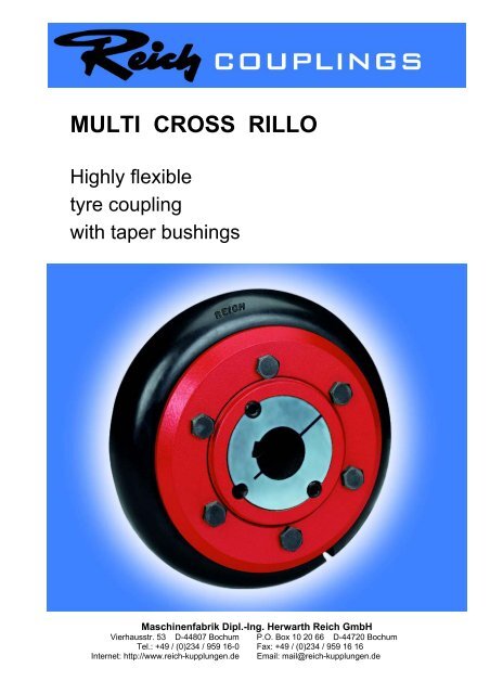 MULTI CROSS RILLO shaft couplings - Reich-Kupplungen