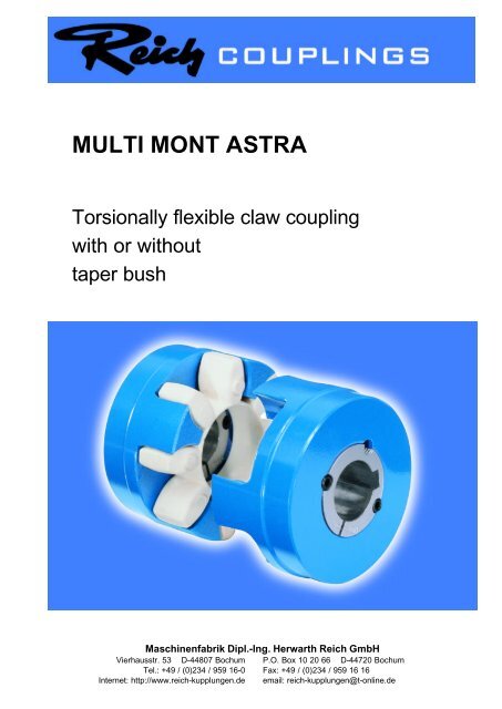 Flexible MULTI MONT ASTRA Coupling - Reich-Kupplungen