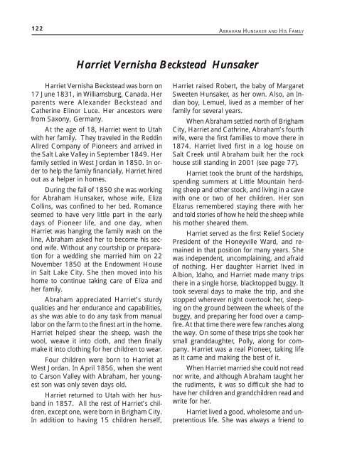 122 ABRAHAM HUNSAKER AND