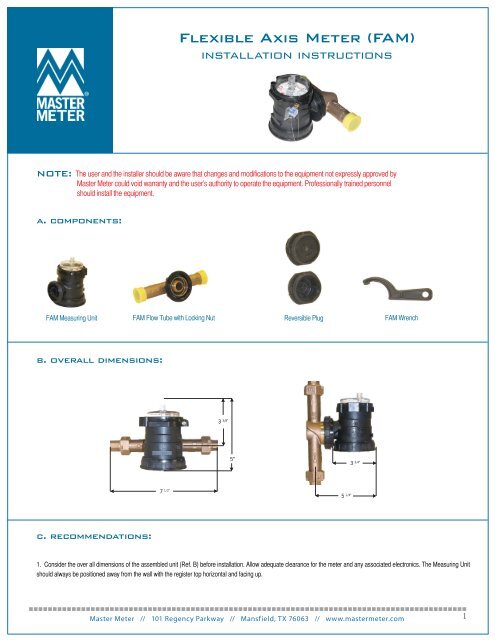 FAM Installation Guide - Master Meter