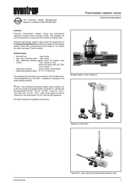 Technical - Oventrop