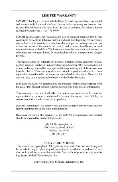 What is the Radar Recorder? - JAMAR Technologies