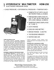 FlowMeter CFM-88L - Shortridge Instruments, Inc.