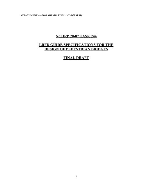 Nchrp 20-07 task 244 lrfd guide specifications for the design