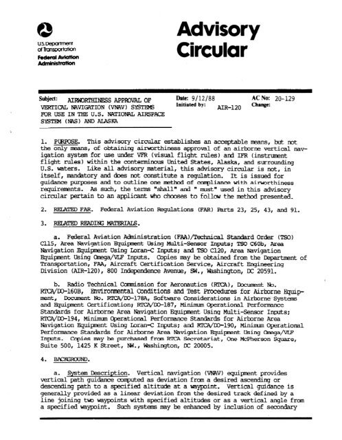 (FAA)/Technical Standard Order (TSO) - Code7700