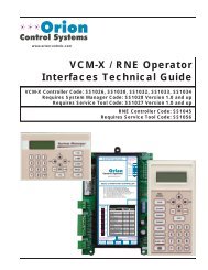 VCM-X Controller Technical Guide - Orion Control Systems
