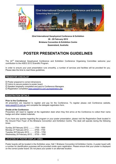 poster presentation guidelines - 22nd International Geophysical ...