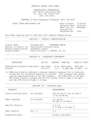 MSDS Roundup Transorb HC Liquid Herbicide - Monsanto
