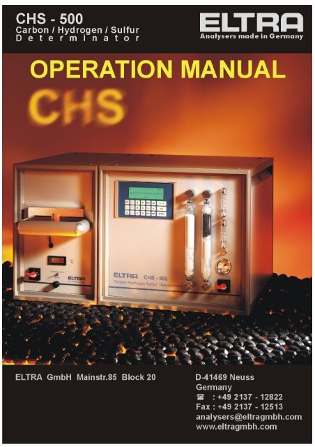 operation manual chs-500 - Alpha Resources, Inc.