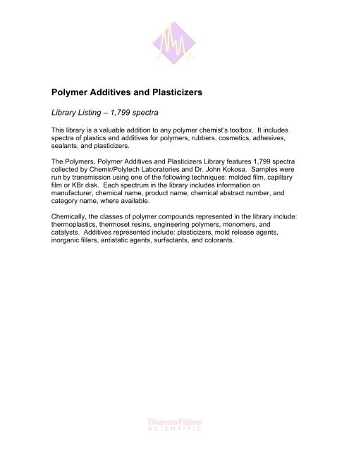 Polymer Additives and Plasticizers