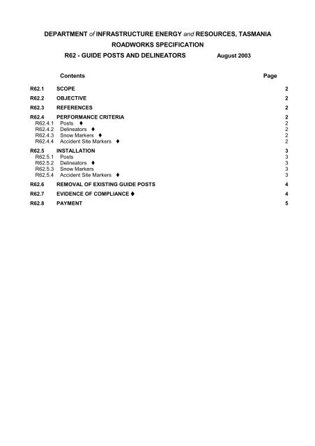 Guide Posts and Delineators, (PDF) - Transport