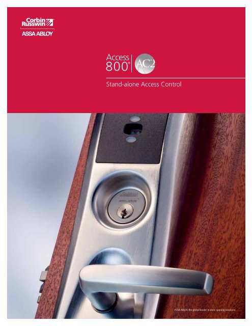 Stand-alone Access Control - ASSA ABLOY Door Security Solutions ...